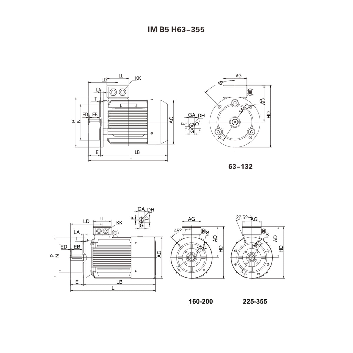 Thompson FRAME B5 ALUMINUM flange for electric motor